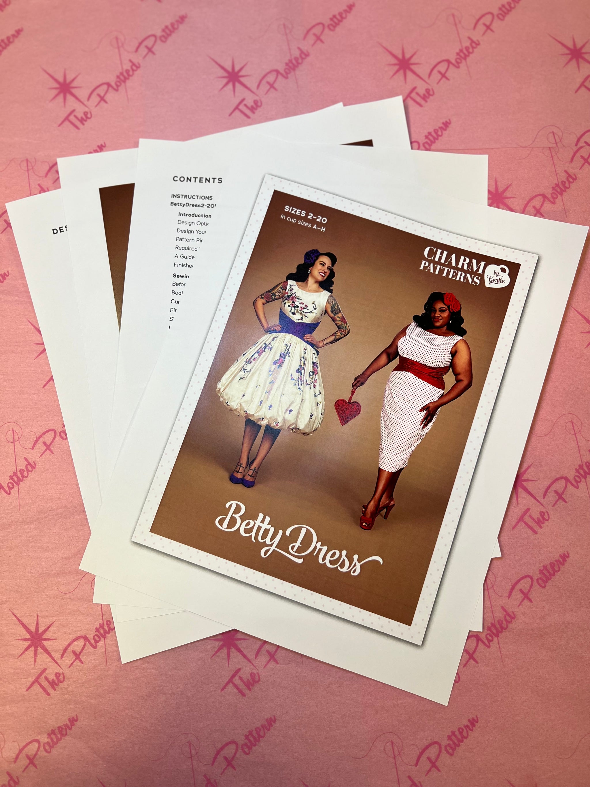 Letter Sized Instruction Sheets – The Plotted Pattern